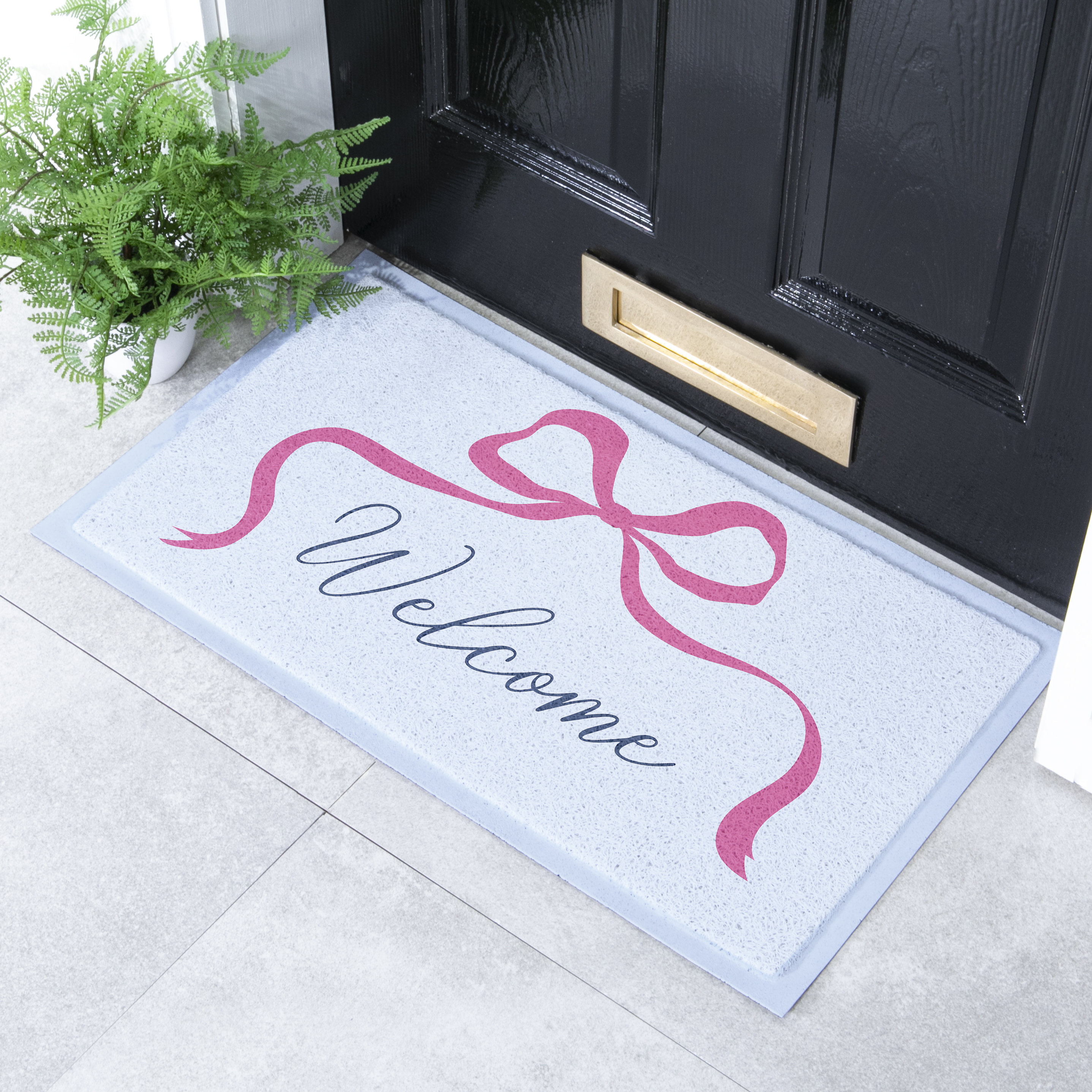 Artsy Doormats Welcome Bow Indoor Outdoor Doormat (70 x 40cm) | Wayfair ...
