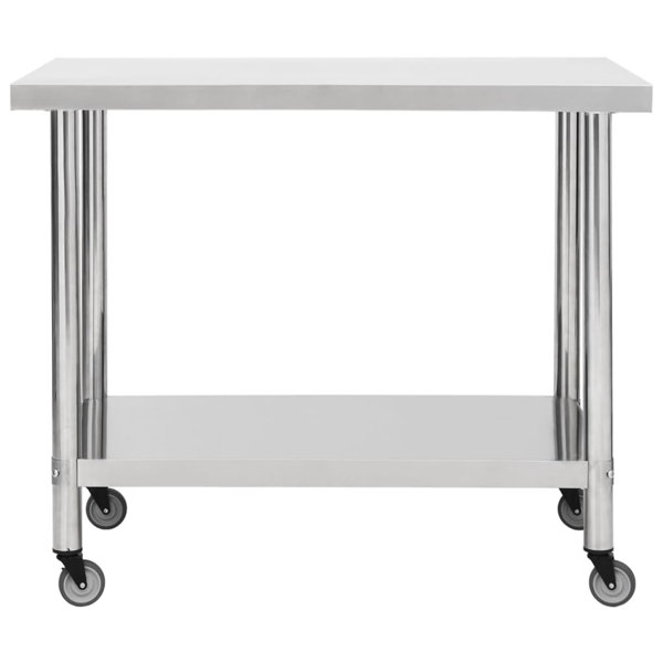 Ebern Designs Birchler Metal Prep Table | Wayfair.co.uk