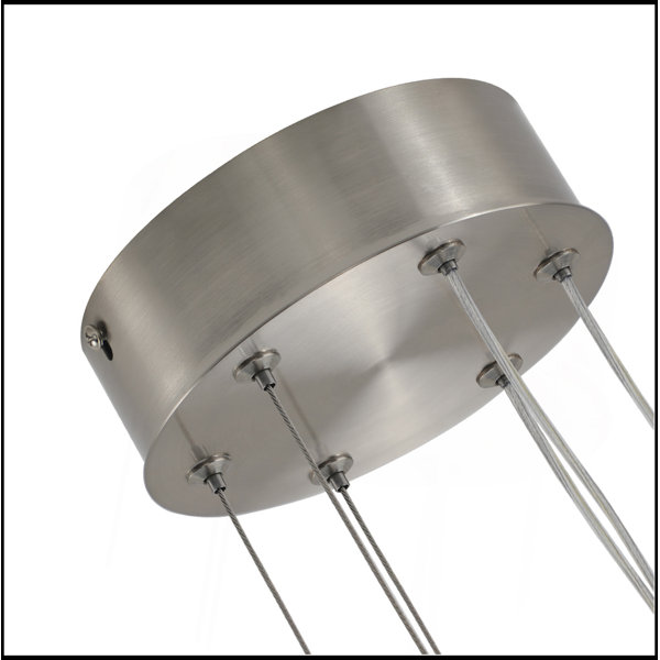 Wrought Studio 48" Modern LED Chandelier - Geometric 3-Arm Design ...