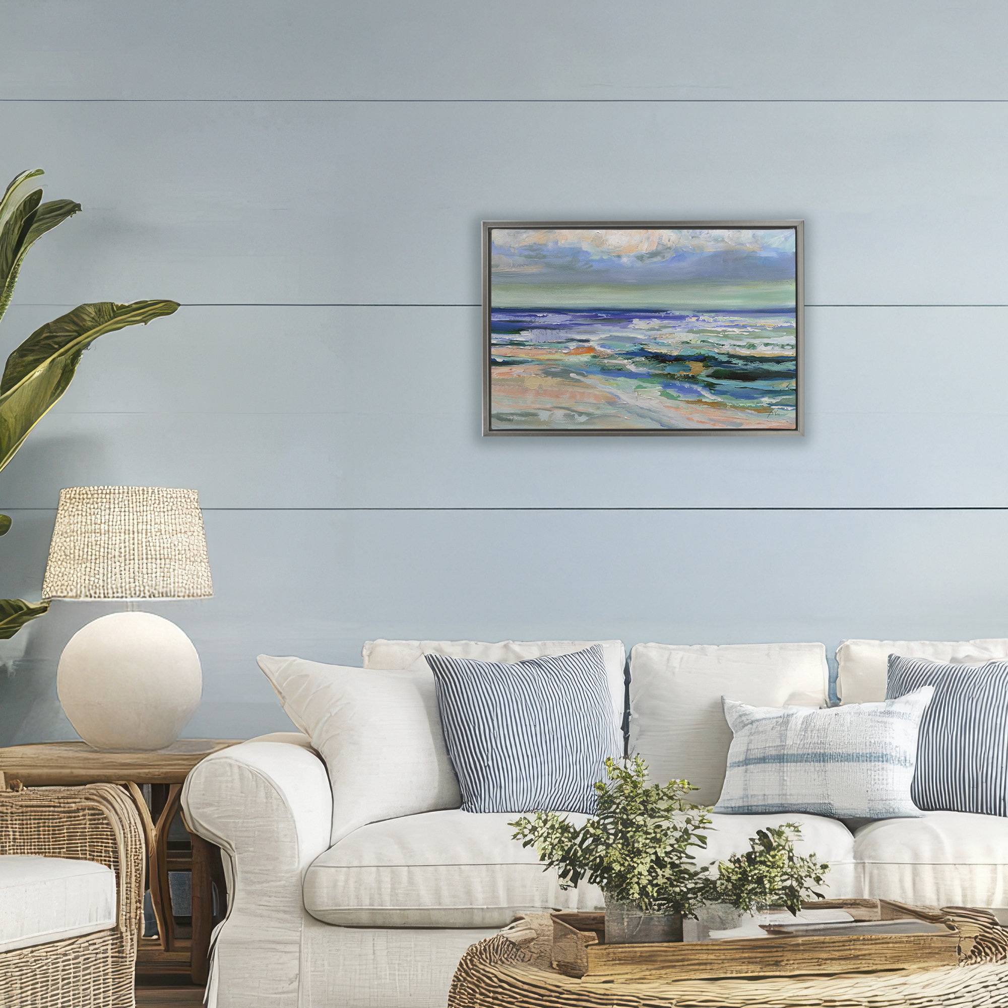 Dovecove Seaside Dance Waves Floating Frame, design by Jeanette ...