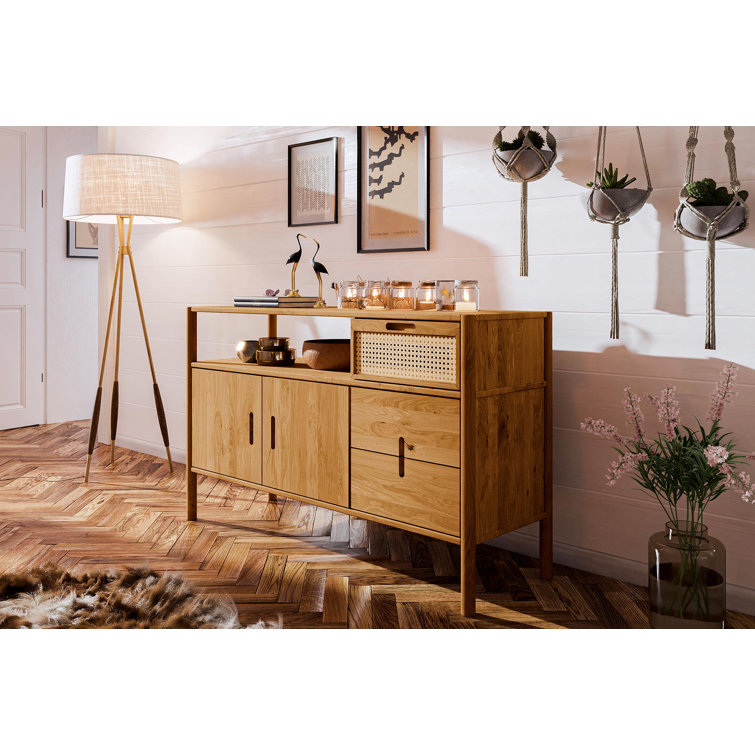 Bay Isle Home Jolies 3 Drawer 142Cm W Solid Wood Combi Chest | Wayfair ...