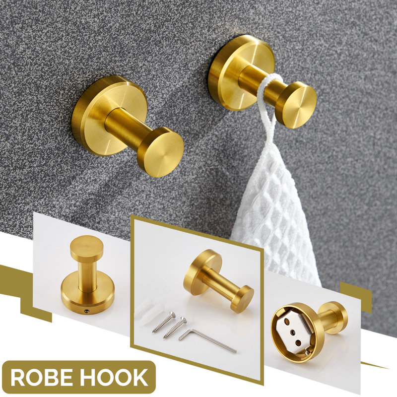 AngleSimple 4 - Piece Bathroom Hardware Set & Reviews | Wayfair