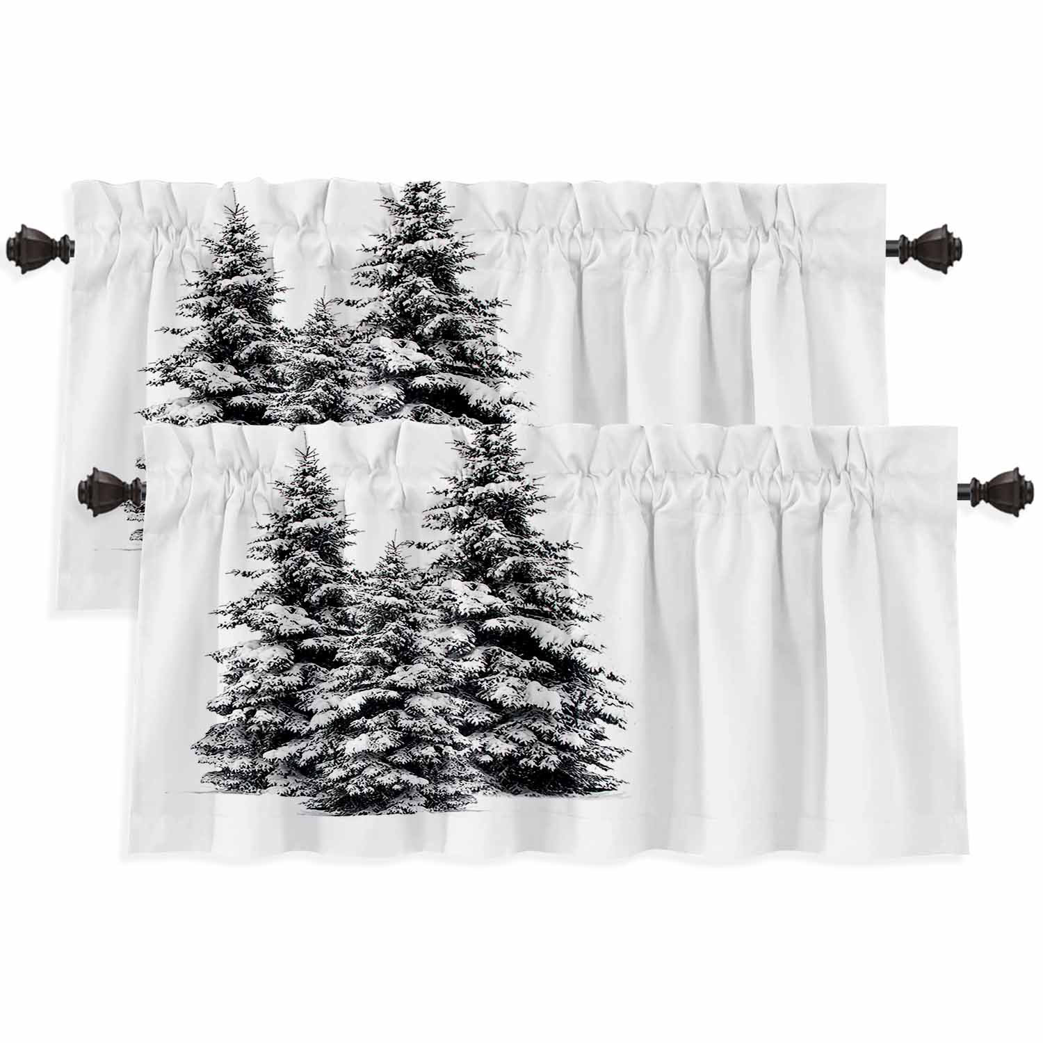 Ophelia & Co. White 52"W Pine Trees Tree Snow Winter Christmas Window ...
