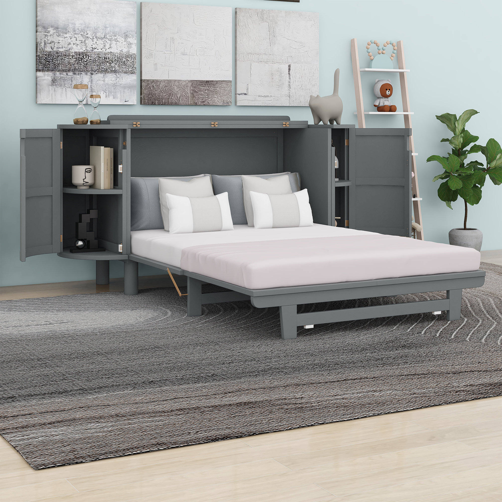 Latitude Run® Murphy Bed With Hidden Storage - Wayfair Canada