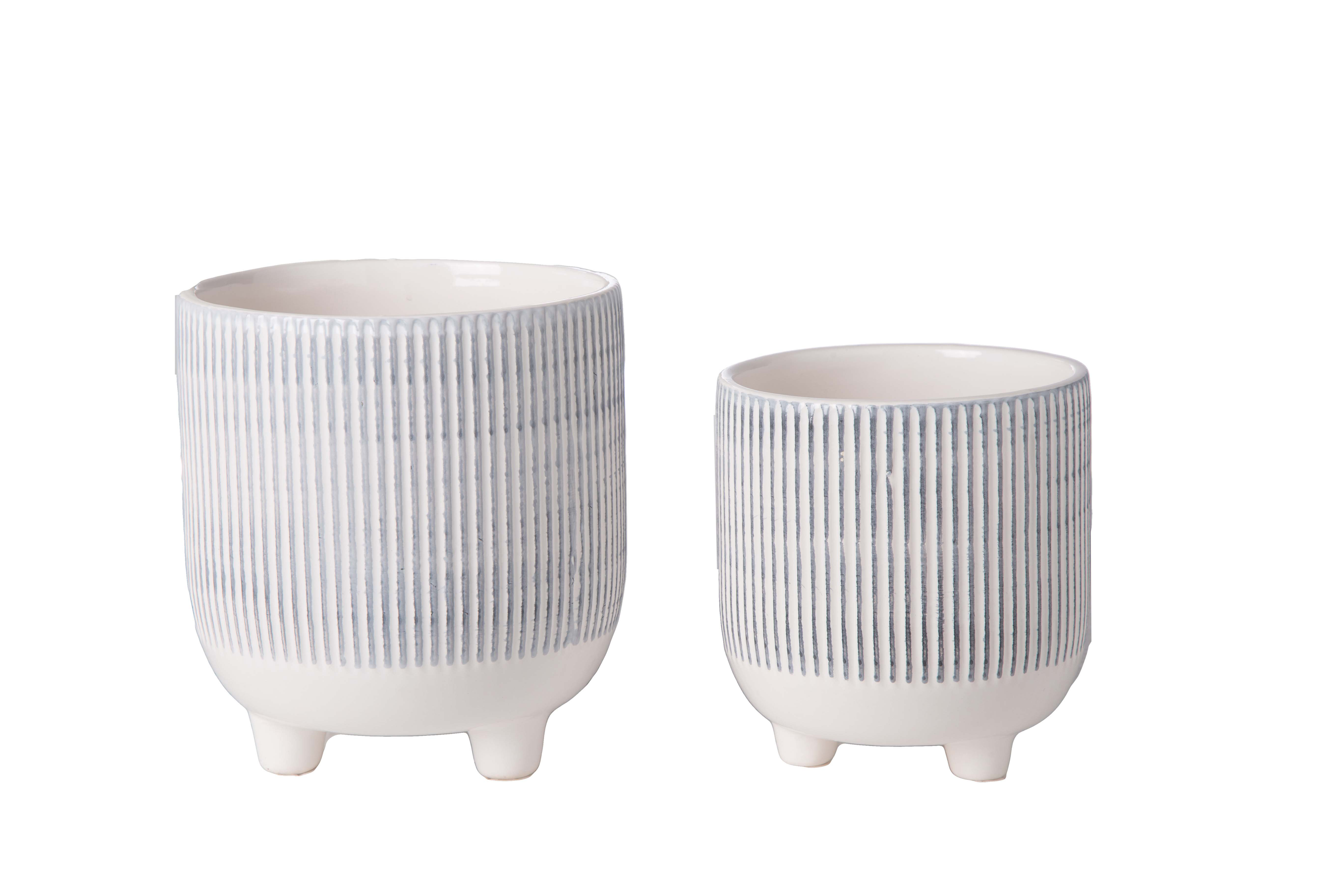 Hokku Designs Ceramic Round Pot Gloss Finish White | Wayfair