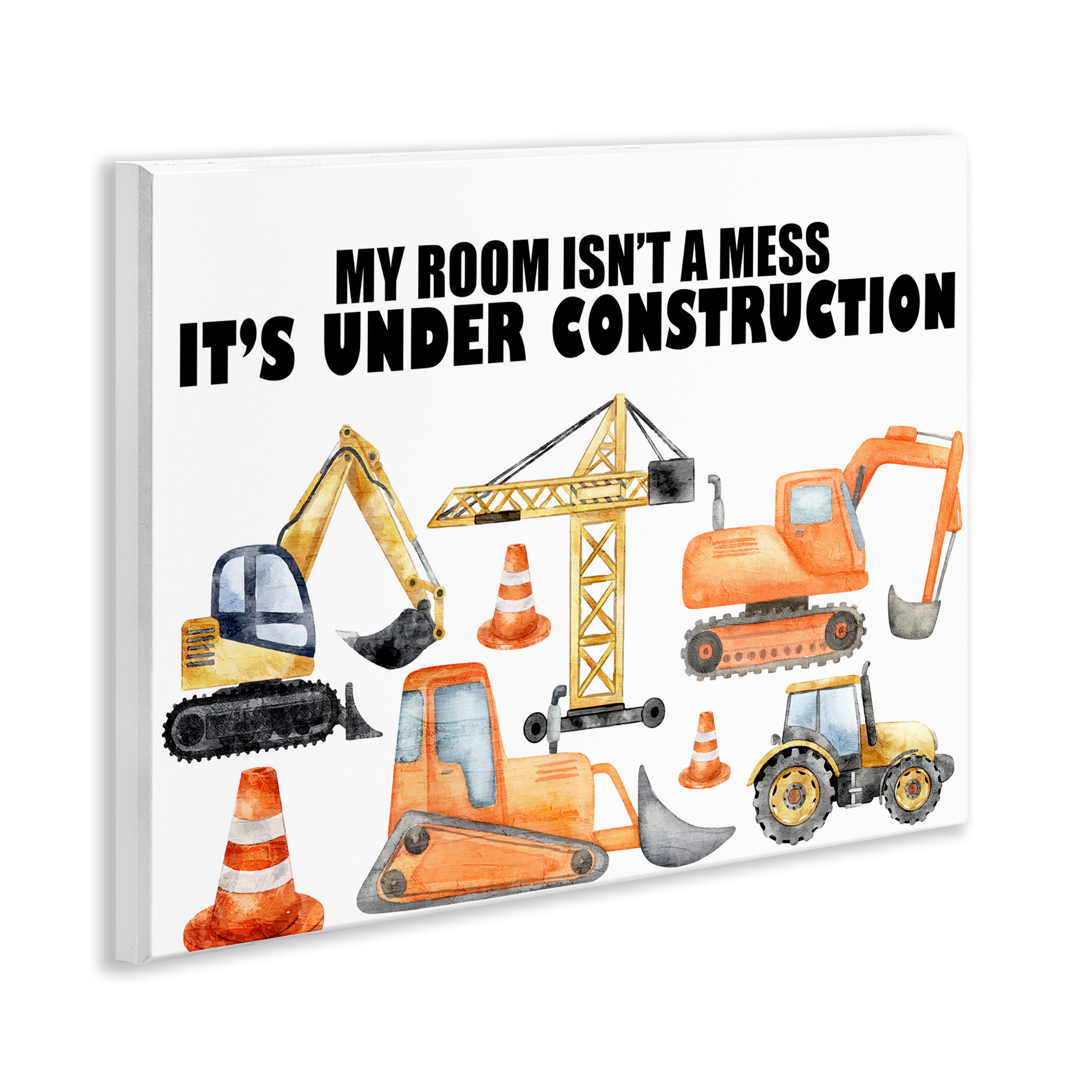 Ebern Designs Not A Mess Under Construction Wall Plaque, design by Kim ...