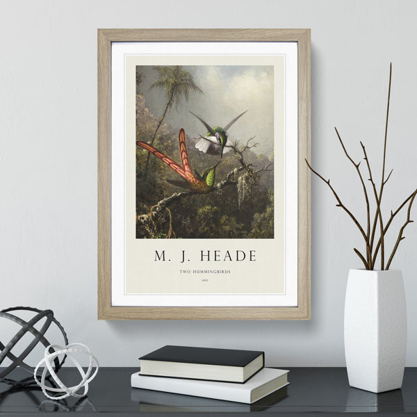 East Urban Home Two Hummingbirds by Martin Johnson Heade - Picture ...