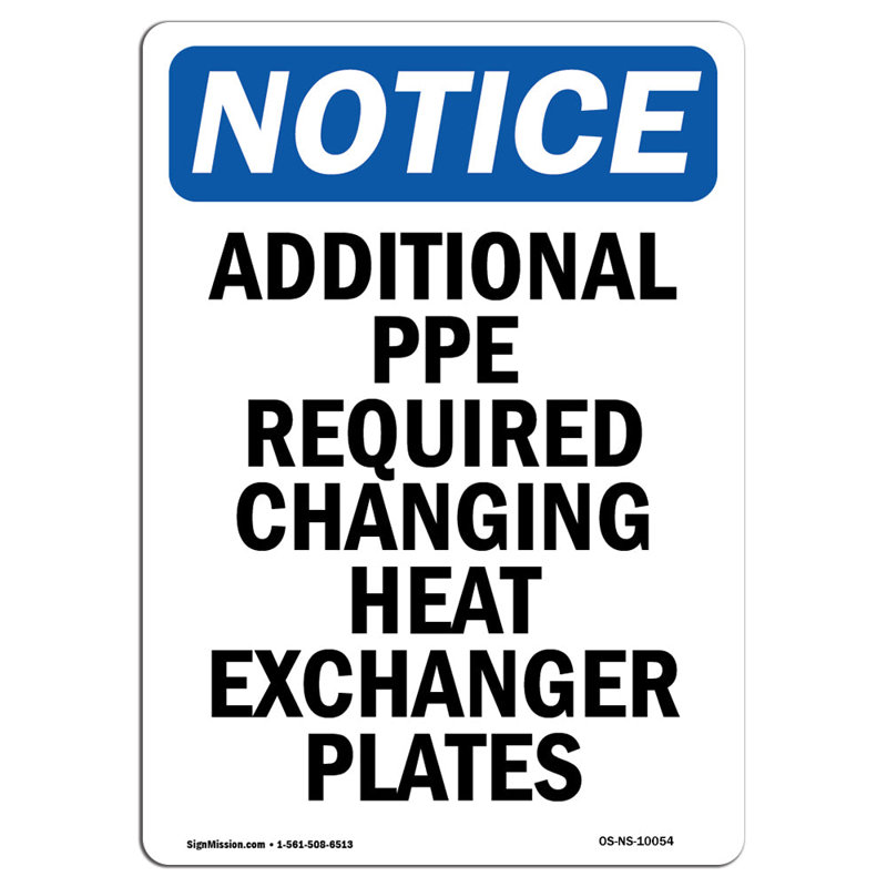 SignMission Osha Notice Additional Ppe Required Changing Sign - Wayfair ...