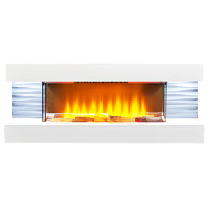 Adam Sureflame Adam 112Cm W Surface Wall Mounted Electric Fire ...