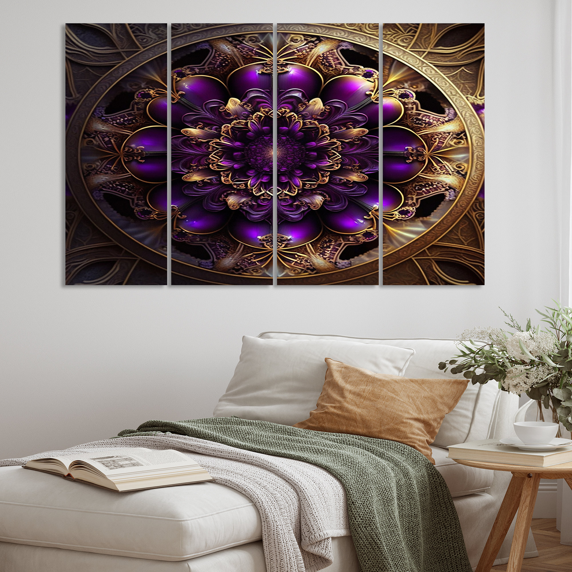 DesignArt Celestial Mandala In Mysterious Purple & Blue V Celestial ...