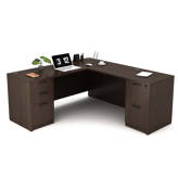 HON Mod L-Desk with Dual Pedestals | Wayfair