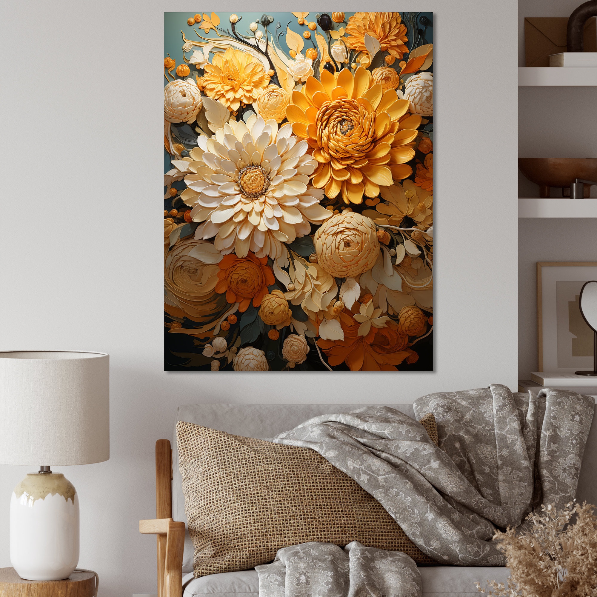 Design Art Radiant Reverie Botanical III - Floral Canvas Print_106168 ...