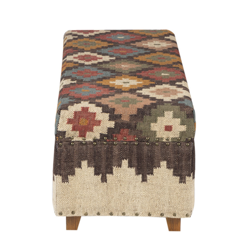 Union Rustic Iysla Wool Upholstered Storage Bench | Wayfair
