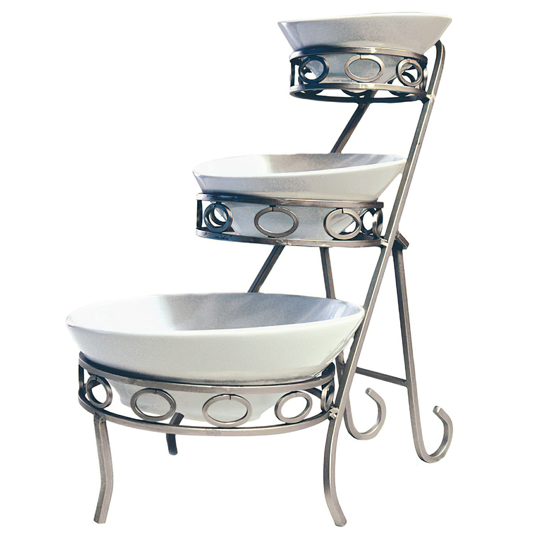 G.E.T. IRC-1010SC – 10" X 17.75" Oval 3-Tier Angled Riser W/ Satin ...