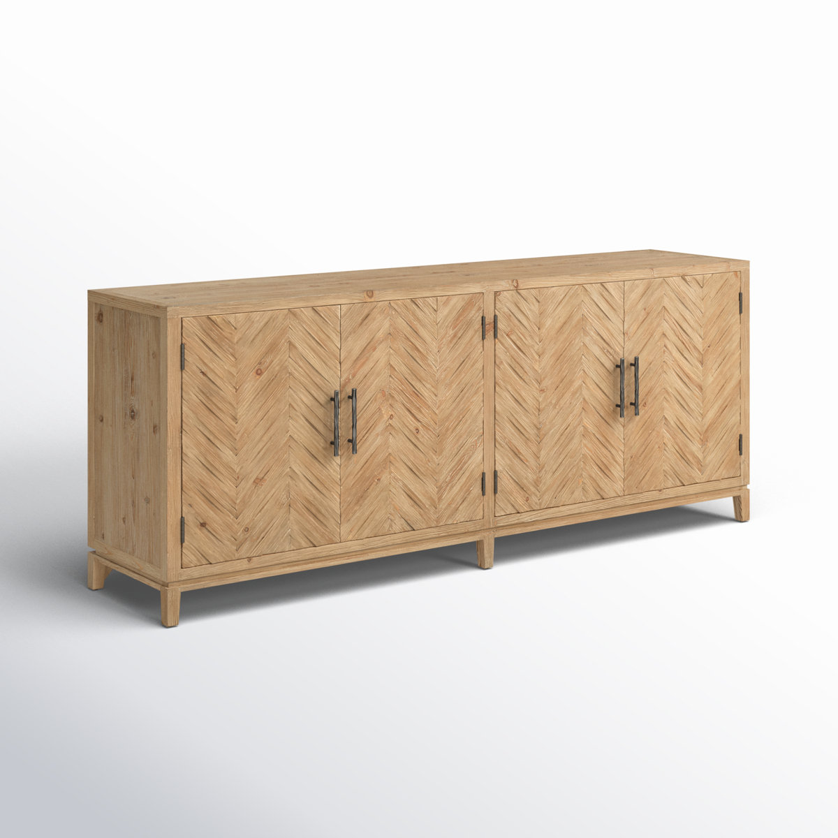 Birch Lane™ Duras 84" Wide Pine Solid Wood Sideboard & Reviews | Wayfair