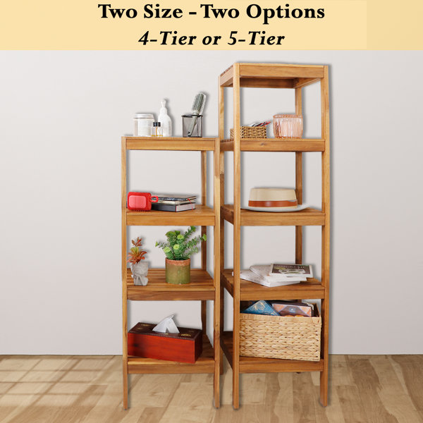 Winston Porter 4-tier Acacia Wood Conner Rack "& Reviews" | Wayfair