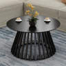 Ebern Designs Solid Wood Base Single Coffee Table Round Coffee Table ...