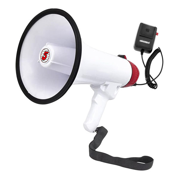 5 Core Handheld Bullhorn Cheer Loudspeaker Bull Horn Speaker 40W Max ...