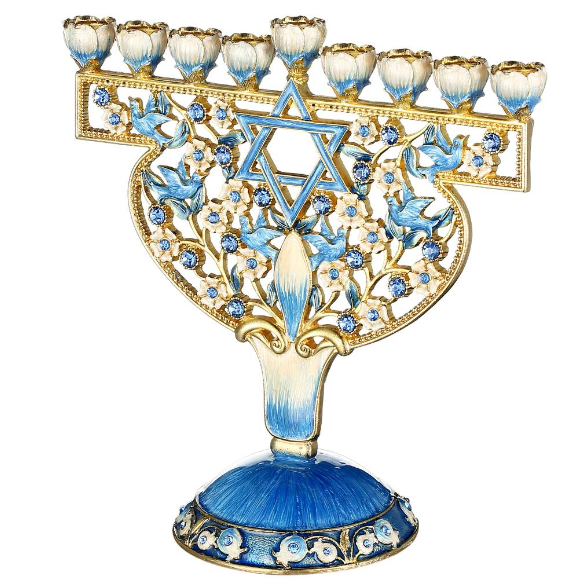 The Holiday Aisle® Best Hanukkah Kit - Hand Painted Enamel Menorah ...