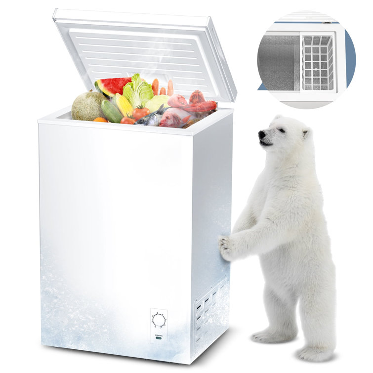 Antarctic Star 2.7 Cubic Feet Chest Freezer with Adjustable Temperature ...