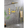BalmyBoulevard Gold Shower With 3 Body Sprays & Handheld, Wall Mounted ...