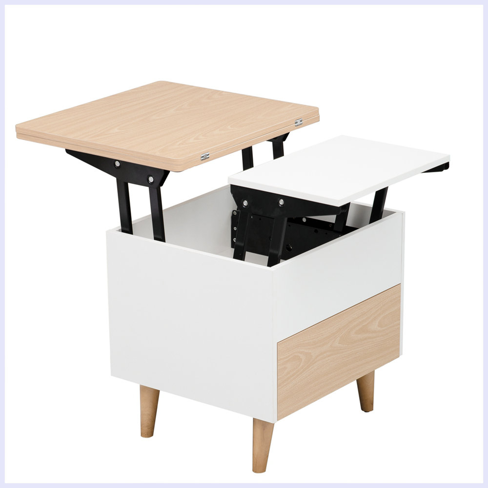 George Oliver Modern Multi-functional Coffee Table Extendable with ...