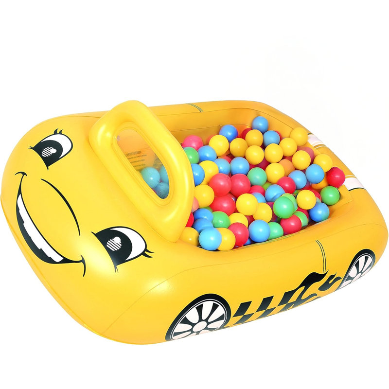 Pool Central Inflatable Kiddie Car Ball Pit Pool Float - 46" - Yellow ...