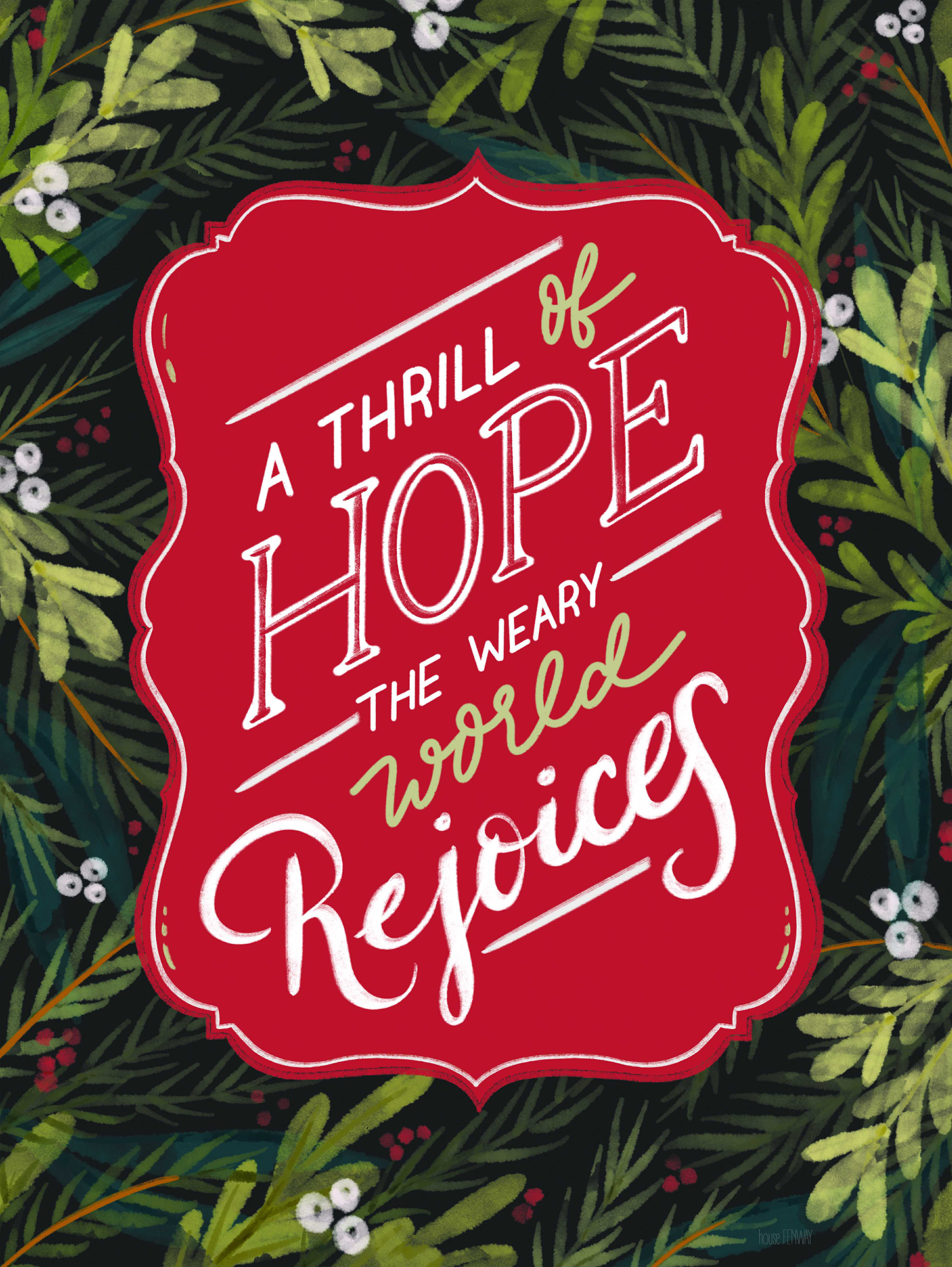 Trinx A Thrill of Hope by House Fenway - Wrapped Canvas Print | Wayfair