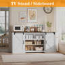 Latitude Run® 70" Farmhouse TV Stand for 80" TVs, Entertainment Center ...