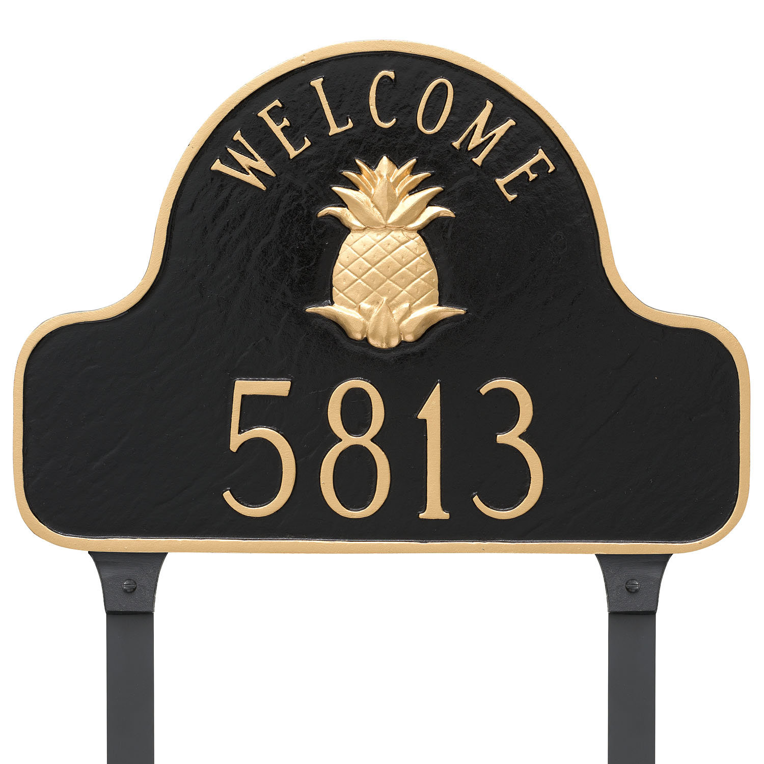 Montague Metal Products Inc. Pineapple Welcome Arch Address Sign Plaque ...