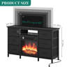 Metro Lane TV Stand With Fireplace For 50 Inch With 6 Drawers Storage ...