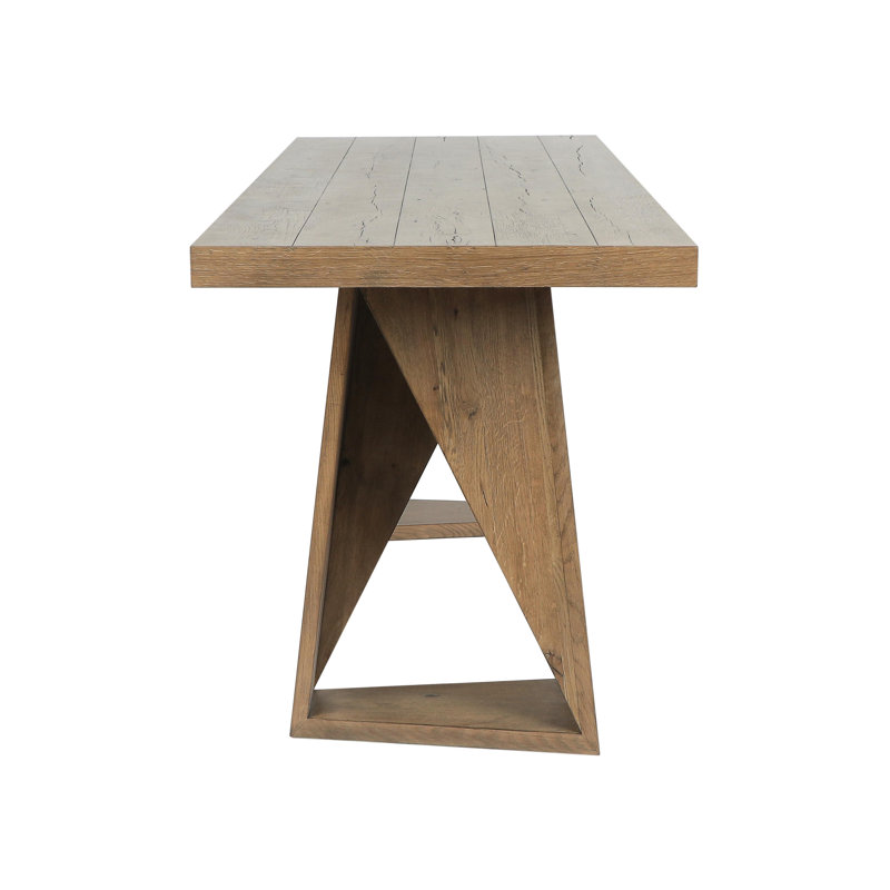 Classic Home Arleth 82" Reclaimed Oak Counter Height Gathering Table ...