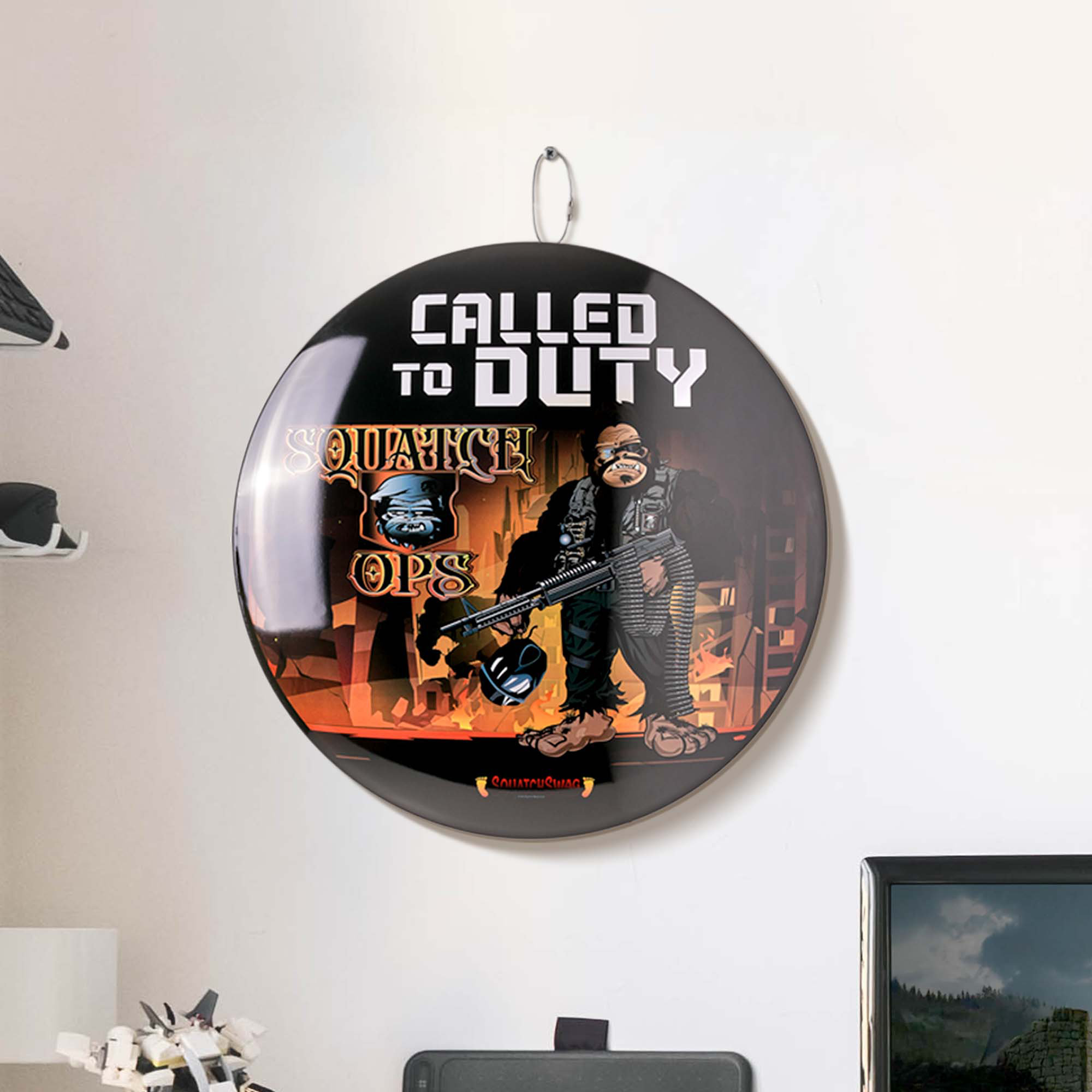 American Art Decor Mancave Round American Art Decor Called To Duty ...
