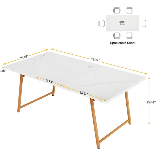 Wade Logan® Brenndon Rectangular Dining Table | Wayfair