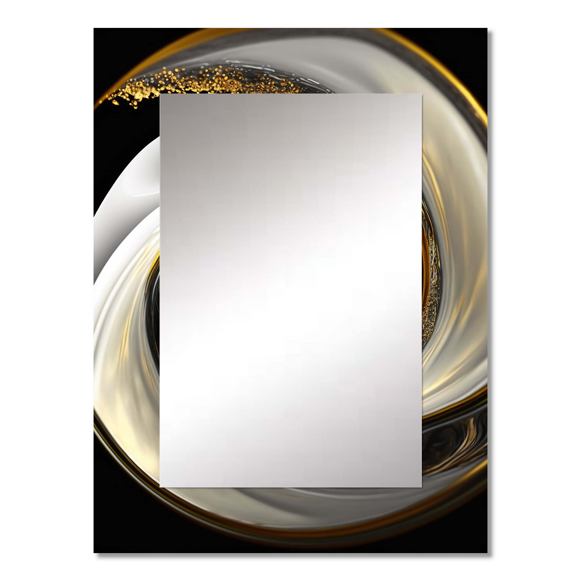 Mercer41 Abstract Modern Swirl I - Abstract Spirals Unique Wall Mirror ...