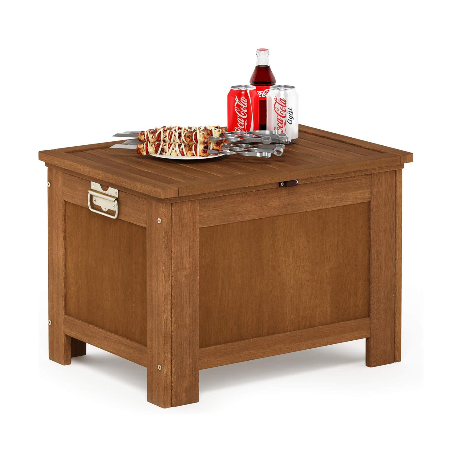 7 Star Marketplace US 35 Gallon Outdoor Rectangle Hardwood Cooler Box ...