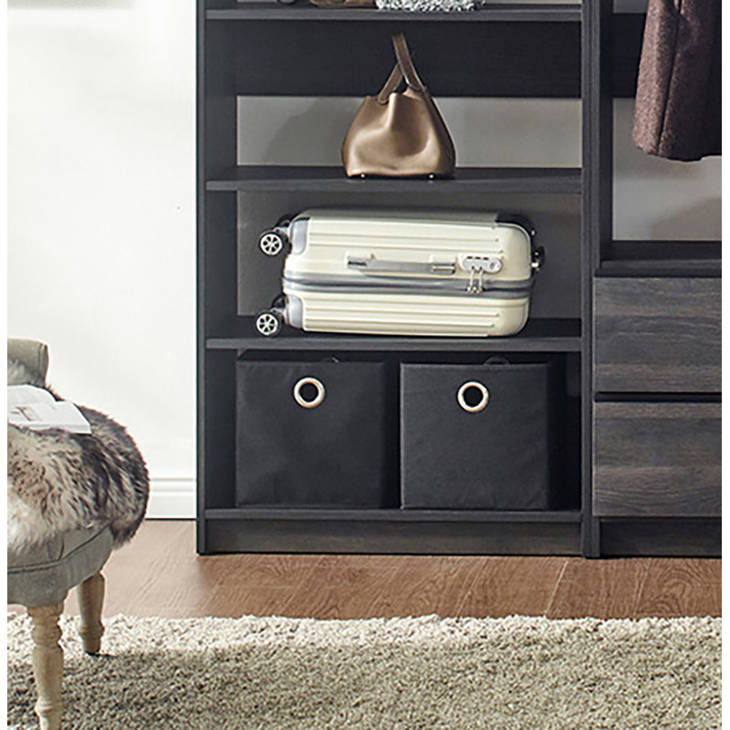 Latitude Run® Prosper Oak Freestanding Walk In Wood Closet System | Wayfair