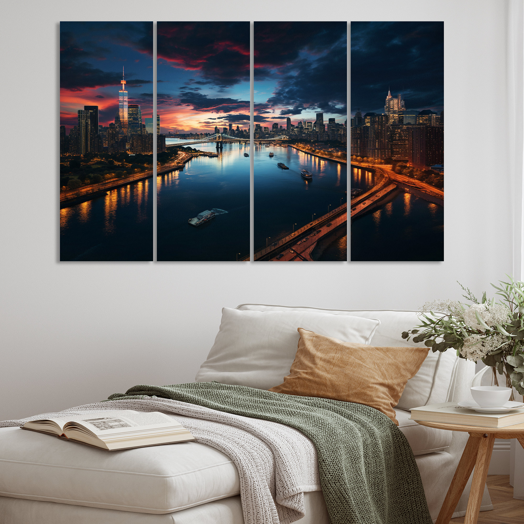 Design Art 4 Cityscape Of Nyc Usa II Wall Decor Set Metal | Wayfair
