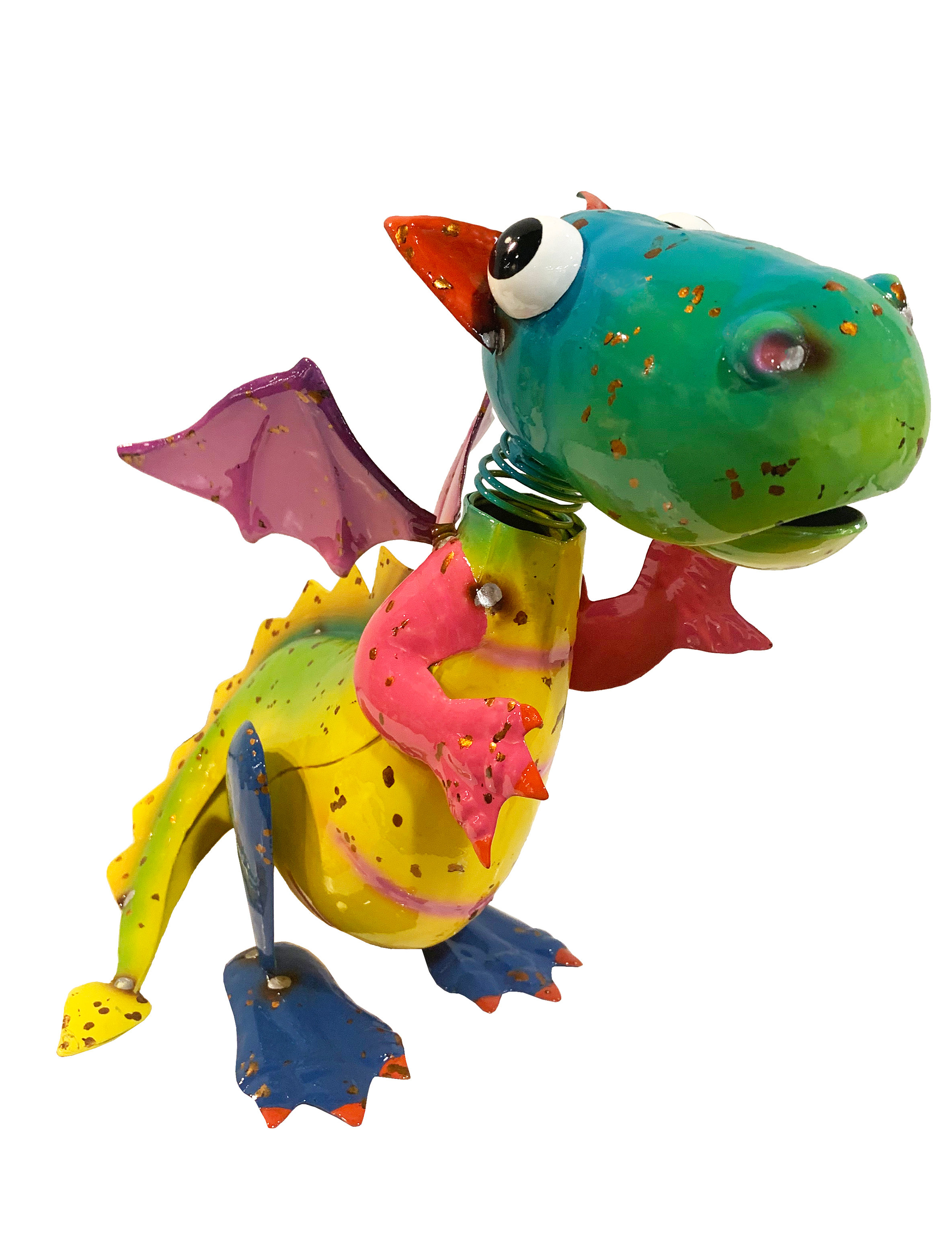 Ebern Designs Boyter Baby Dragon Metal Garden Statue | Wayfair