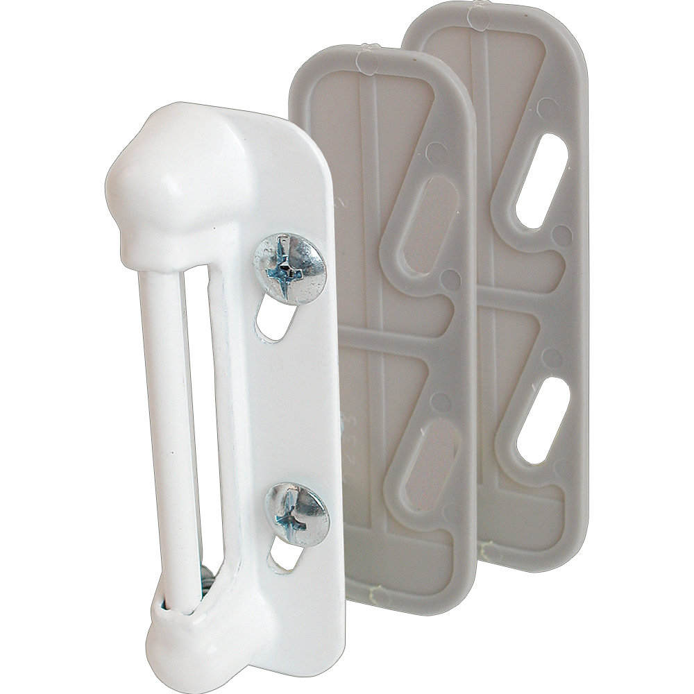 Prime-Line Aluminum Painted White, Spring-Loaded Screen Door Strike ...