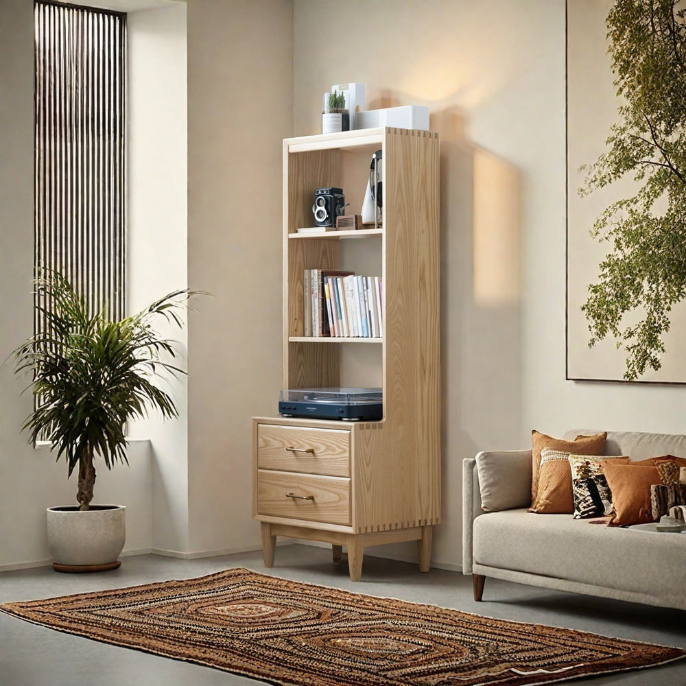 Kaoloupin Japanese Style Minimalist Small Bookcase | Wayfair