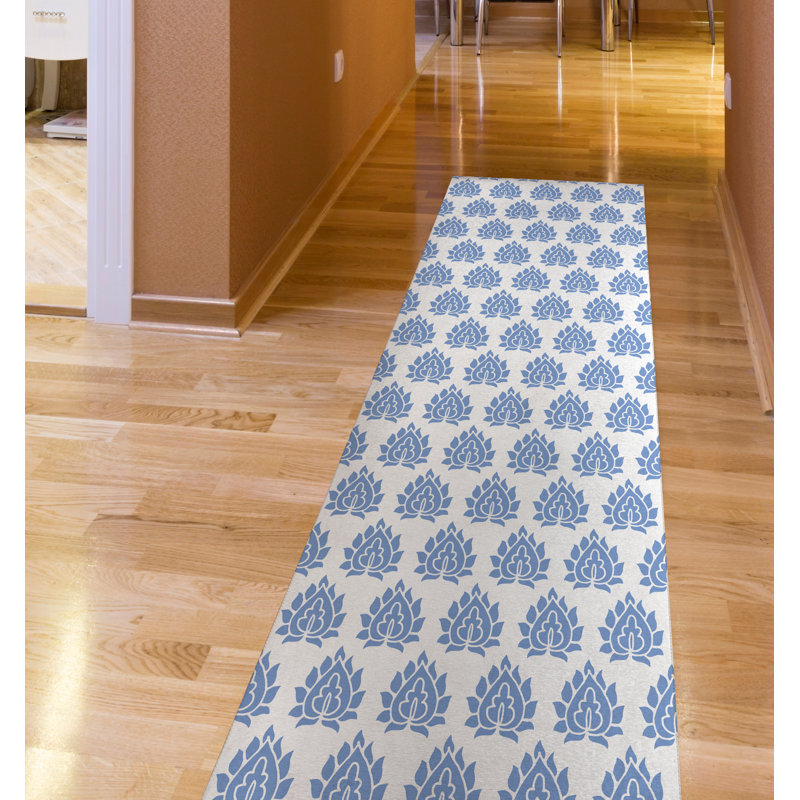 Everly Quinn Eastleigh Performance Blue/Periwinkle Rug | Wayfair