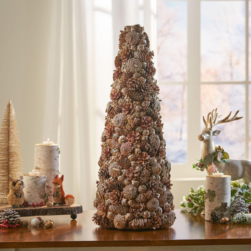 The Holiday Aisle® PINE CONE TABLE TOP TREE | Wayfair