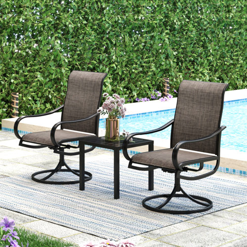 Square Two Person Patio Dining Sets You'll Love | Wayfair