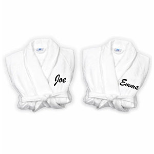 Red Barrel Studio Personalized Embroidered Custom Names Bathrobes ...