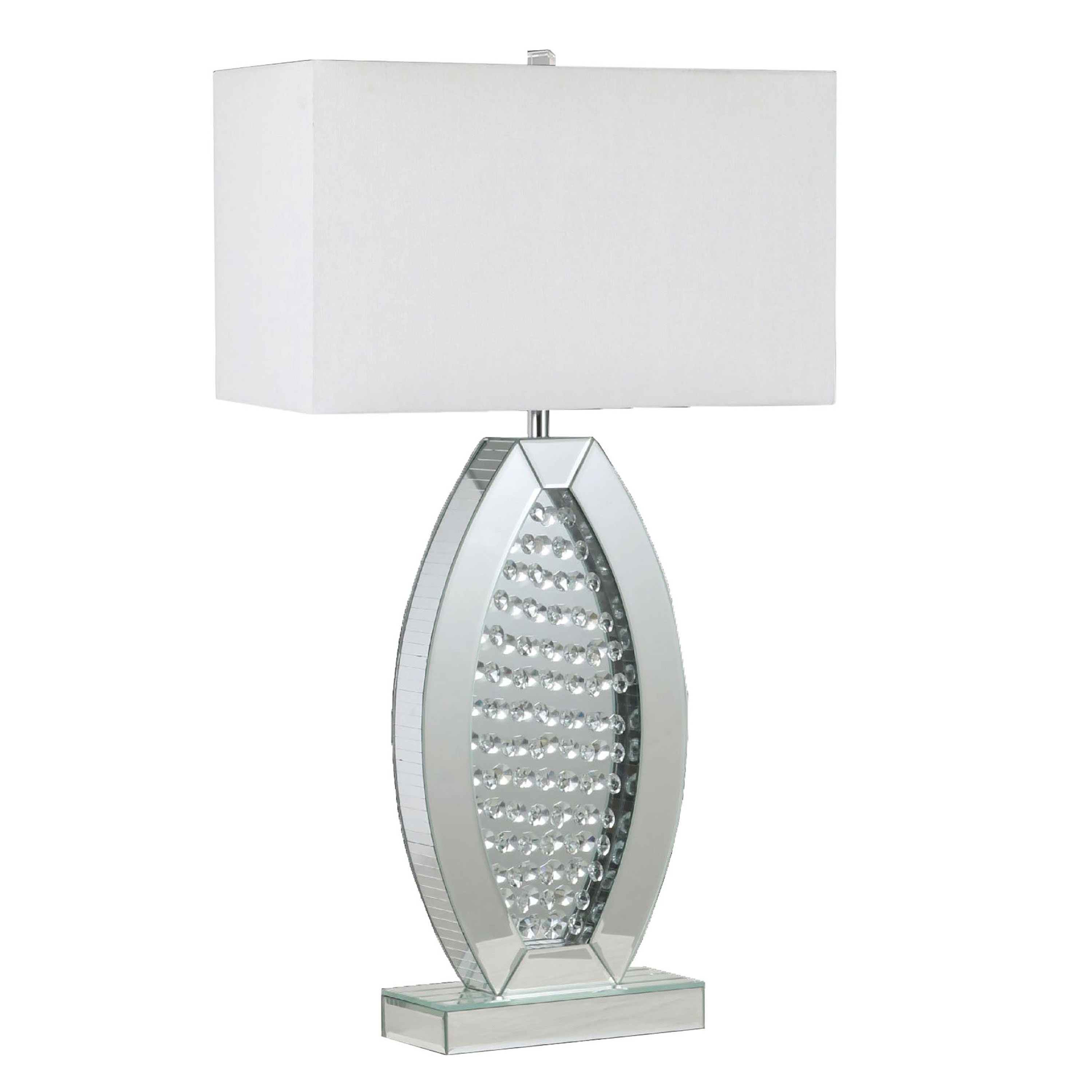 Rosdorf Park Marisse 30" Height Mirror Rectangle Shade Table Lamp | Wayfair