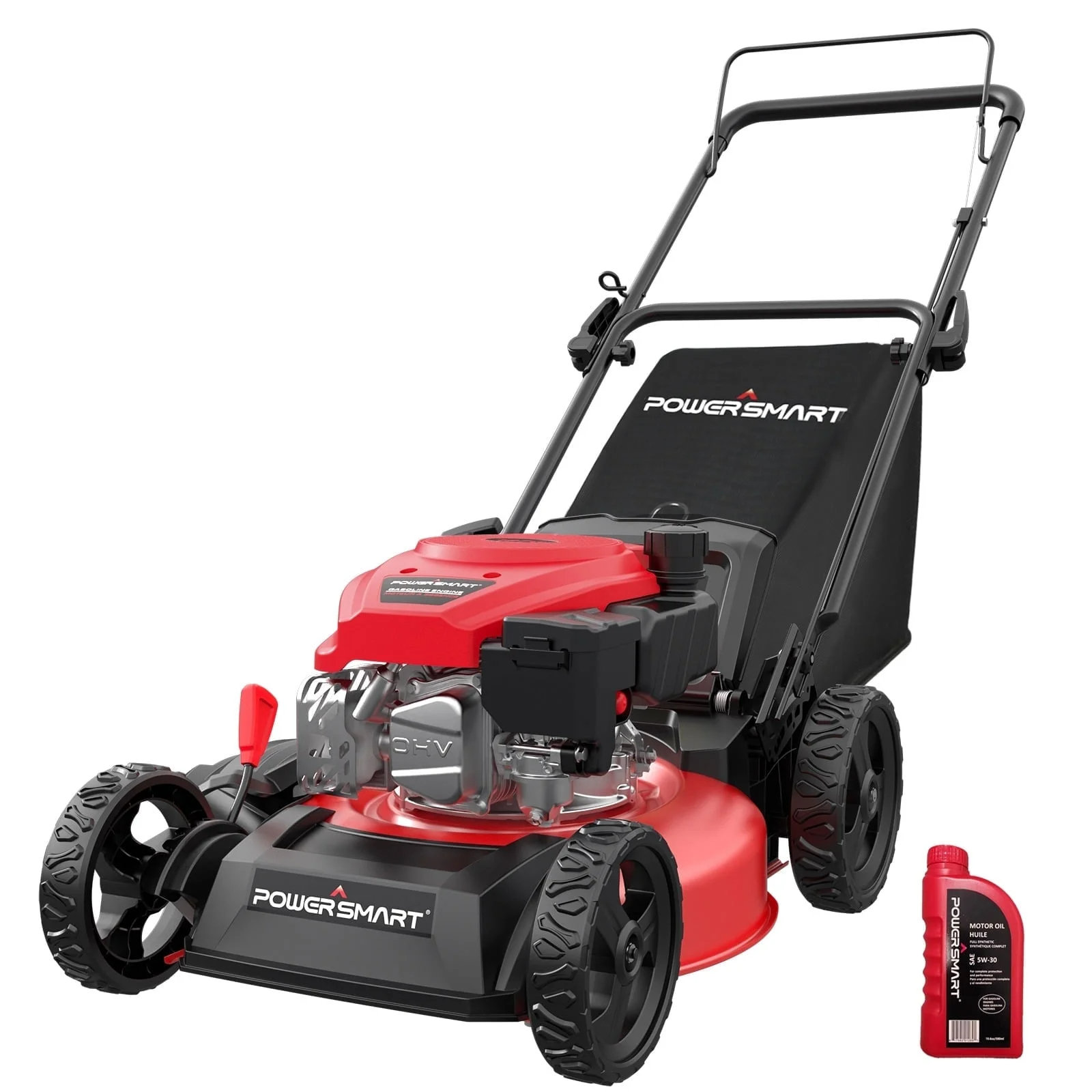 Powersmart 17" 144Cc Gas Push Lawn Mower, 3-In-1 Walk-Behind Lawn Mower ...