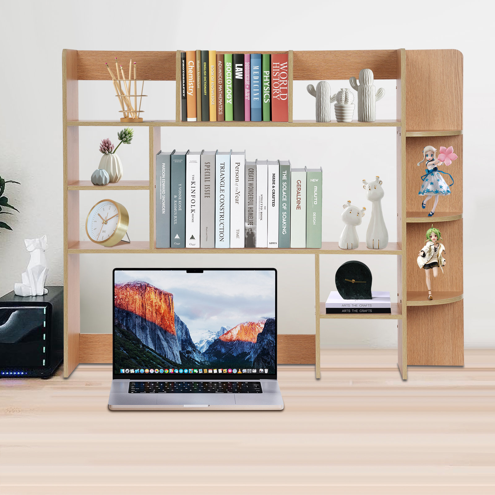 Ebern Designs Desktop Storage Rack Bookshelf Organizer | Wayfair