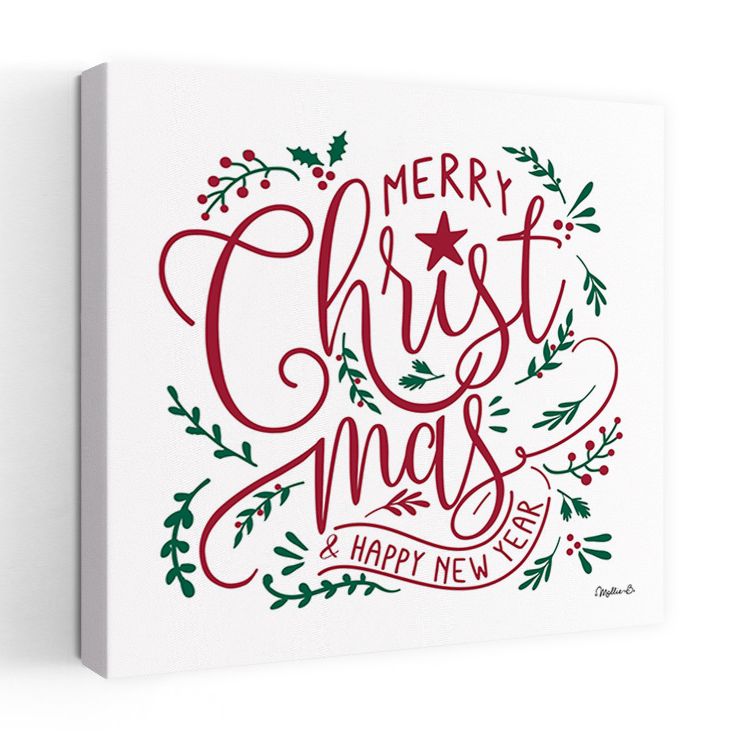 Ophelia & Co. Merry Christ-Mas I Contemporary Winter Art - Wayfair Canada