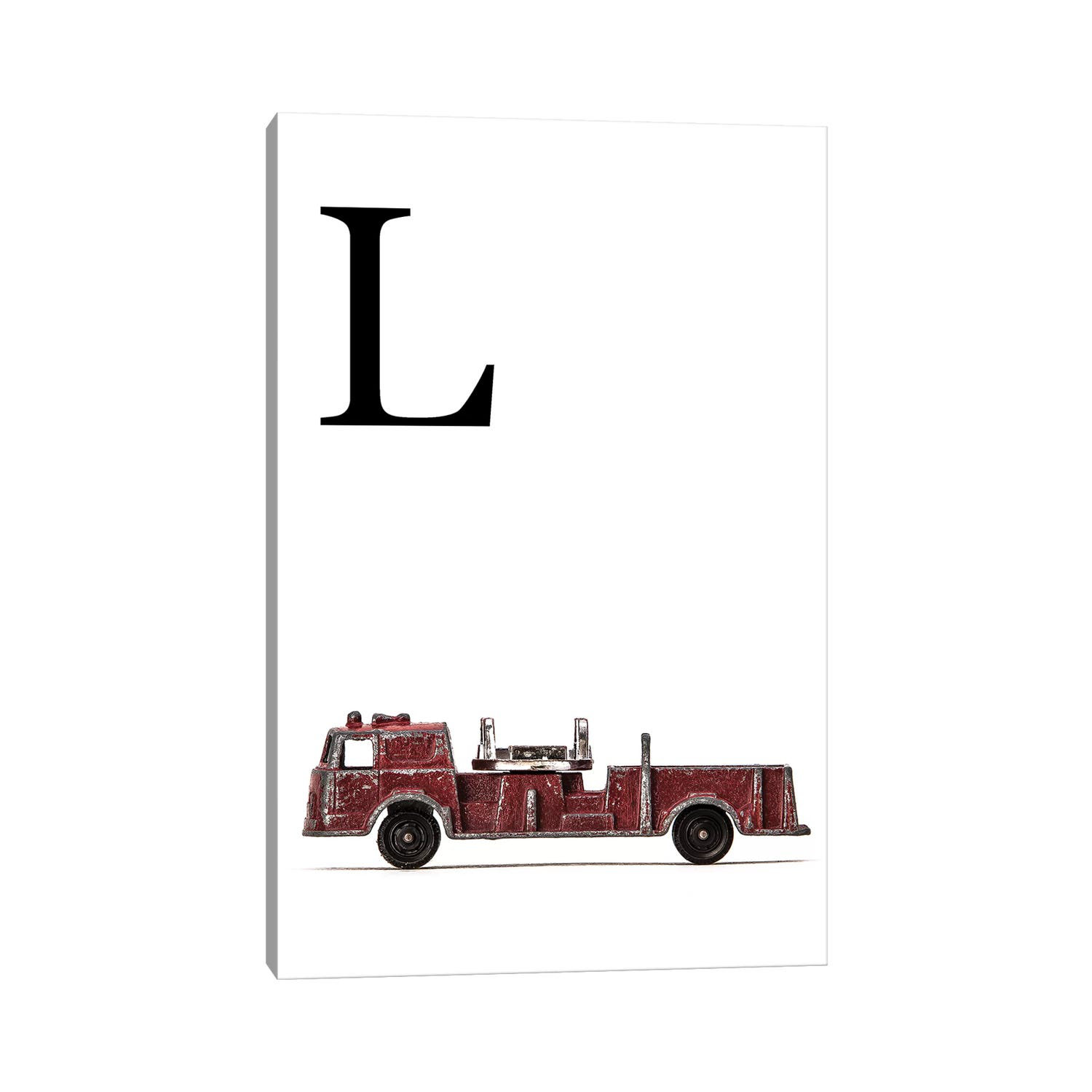 Williston Forge L Fire Engine Letter - Graphic Art Print on Canvas ...